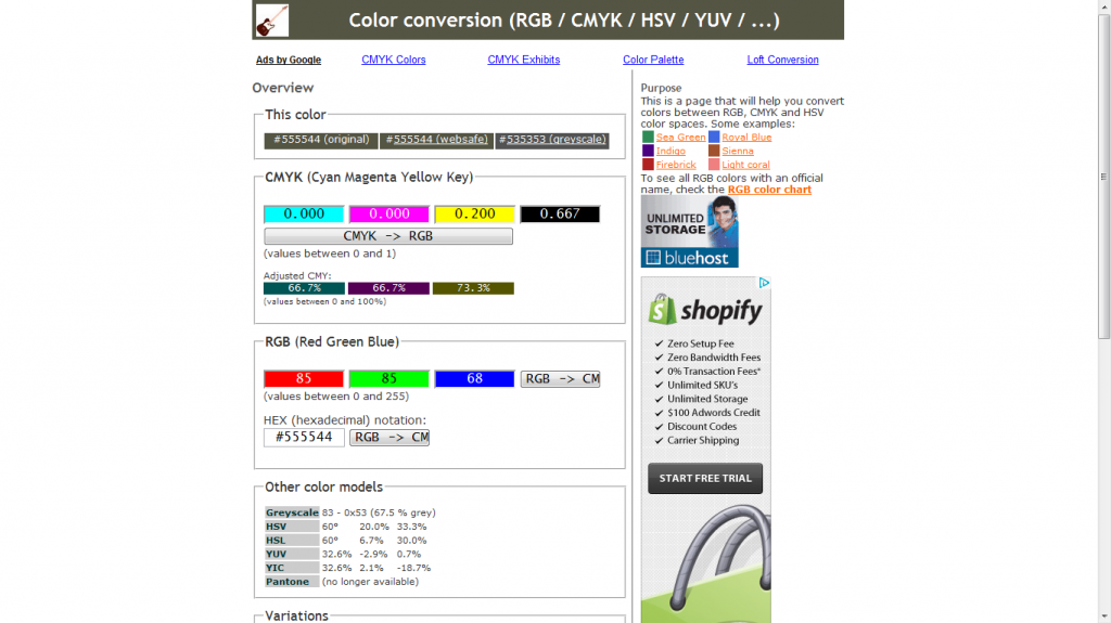 Free Online Tools to convert RGB to CMYK - WebRiti