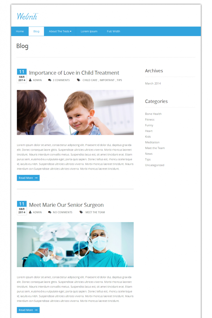 Health-blog - WebRiti